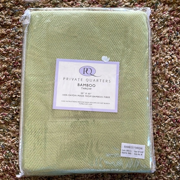 private quarters | Bedding | Private Quarters Bamboo Throw | Poshmark
